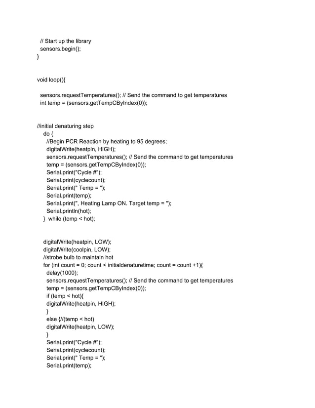 Modified_PCR_CODE in Arduino | PDF | Chemistry | Science