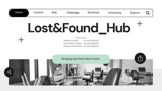 Lost and Found Hub Project slide System design | PPT