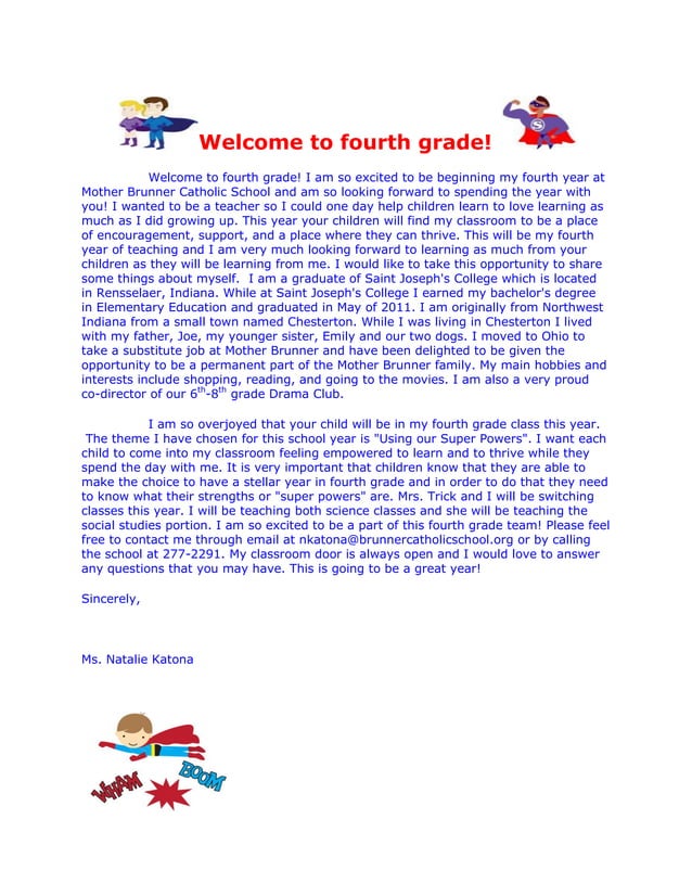 Welcome to fourth grade | PDF