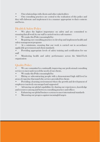 Sabeltech company profile | PDF