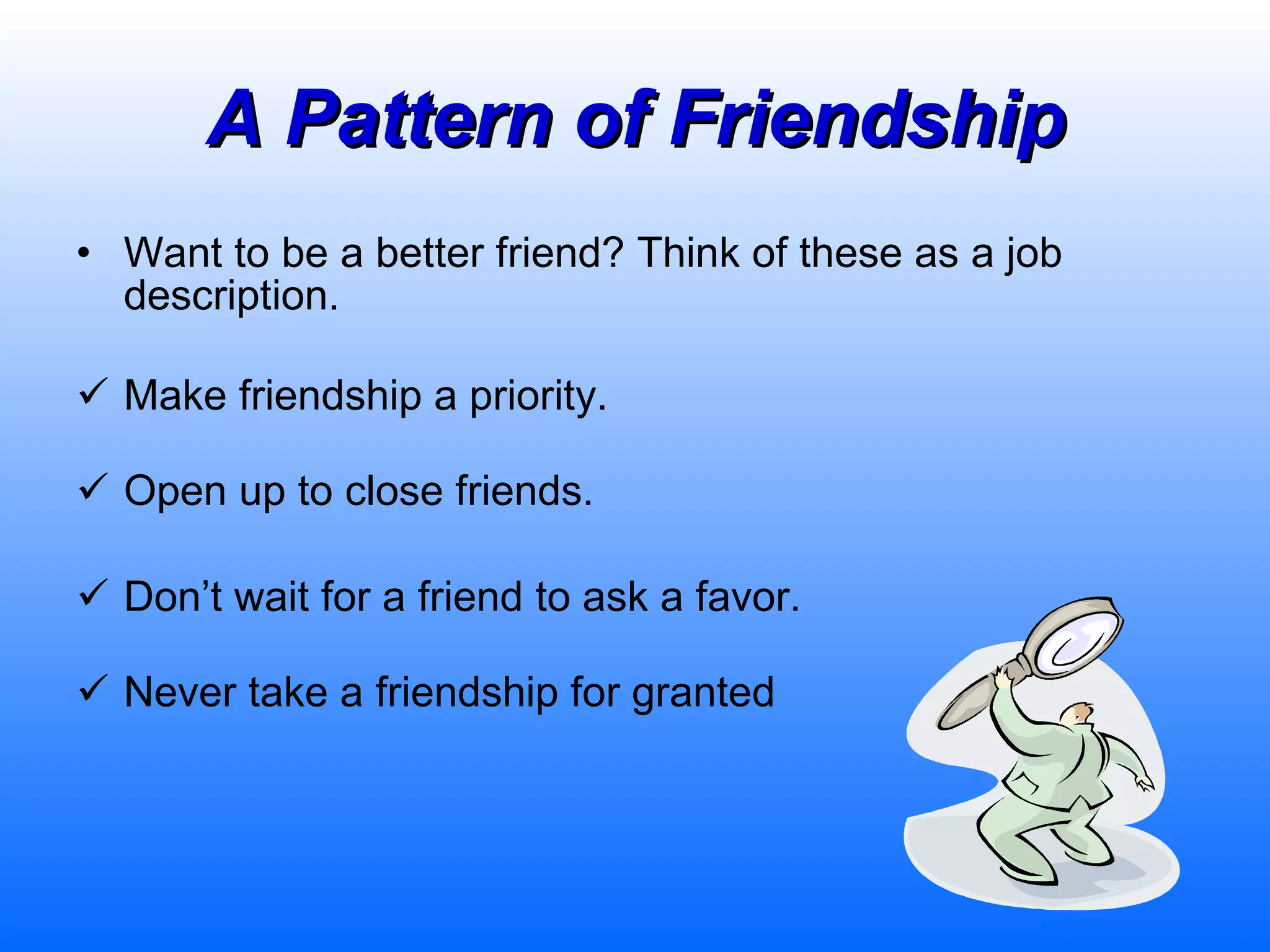 A Pattern of Friendship | PPT