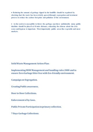 study on solid waste management | DOCX
