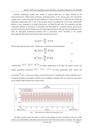 Analyze ball screw feeding system dynamics simulation Based on the ...