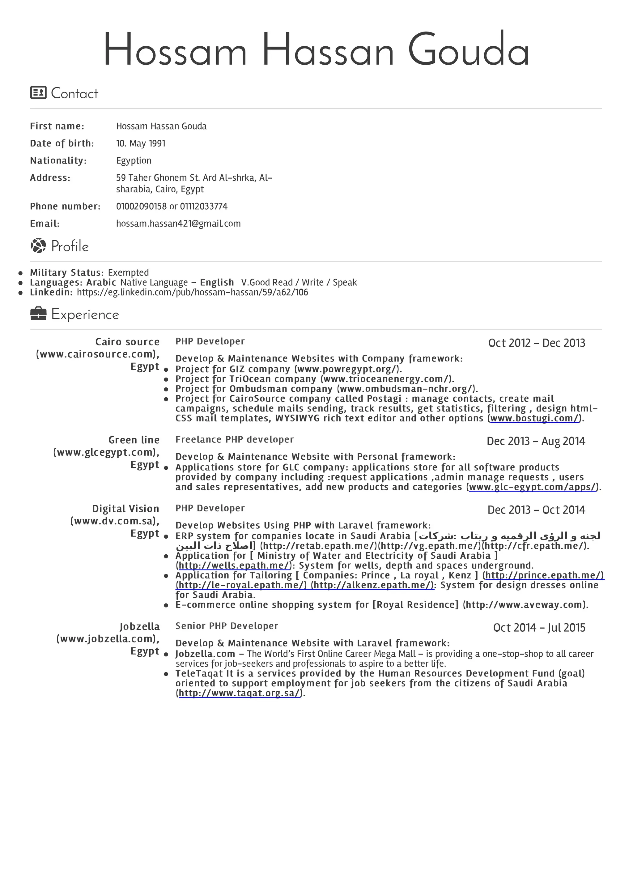 Hossam Hassan CV new | PDF
