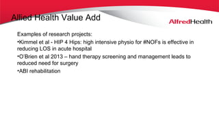 Alfred Health Allied Health Research2 | PPT