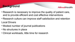 Alfred Health Allied Health Research2 | PPT