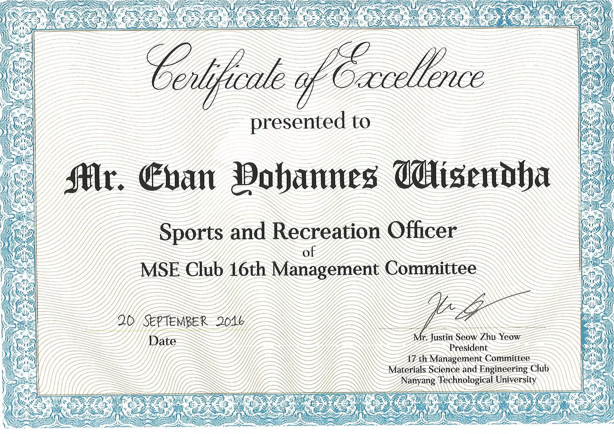 Sports and Recreation Officer Certificate | PDF