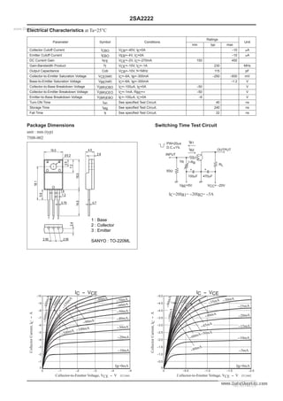 A2222 sanyo semicondevice | PDF