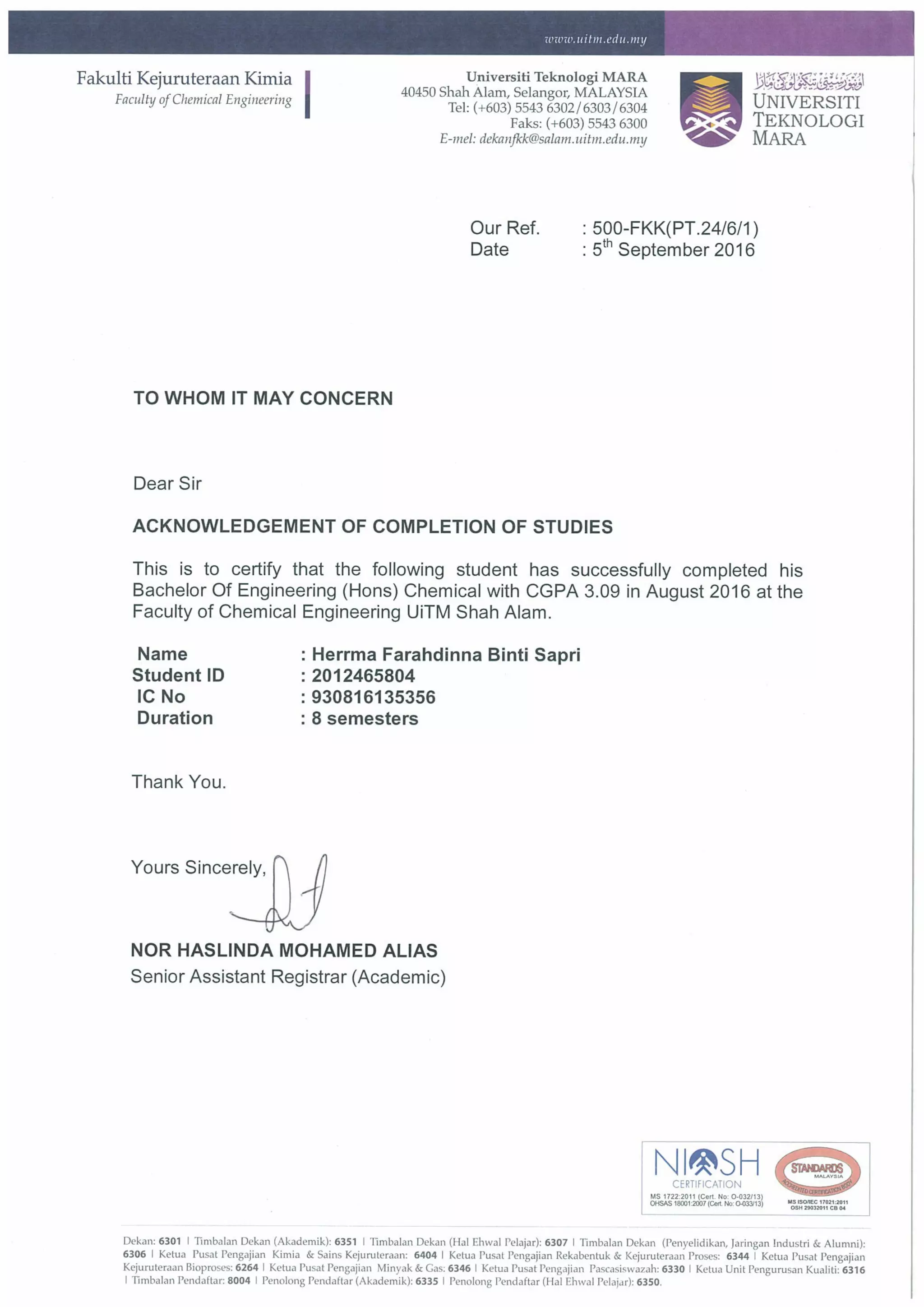 SHO CERTIFICATE AND ACADEMIC TRANSCRIPT | PDF