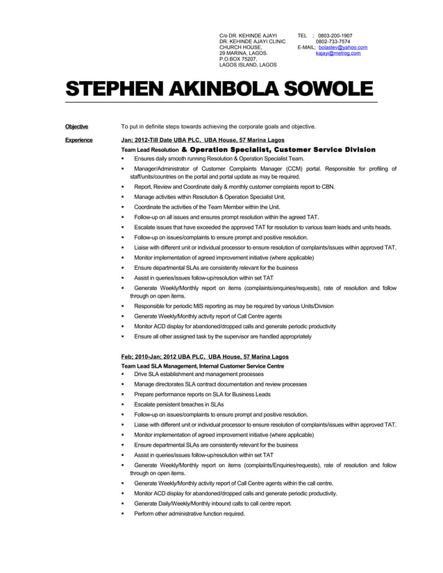 Akinbola Resume | DOC