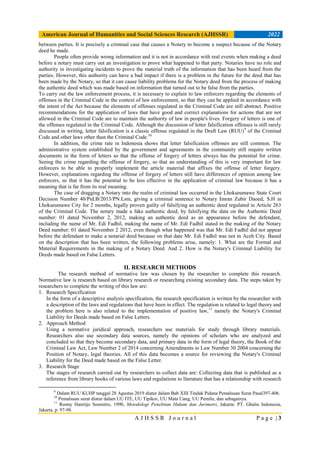 Notary Criminal Liability for Deeds MadeBased on Fake Letter | PDF