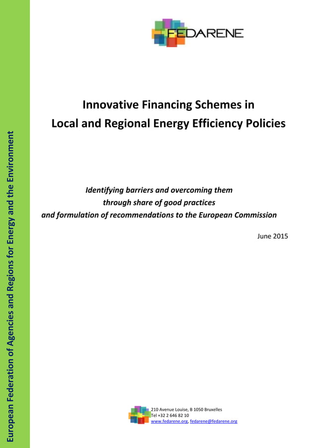 Brochure-Innovative Financing Schemes for Energy Efficiency | PDF