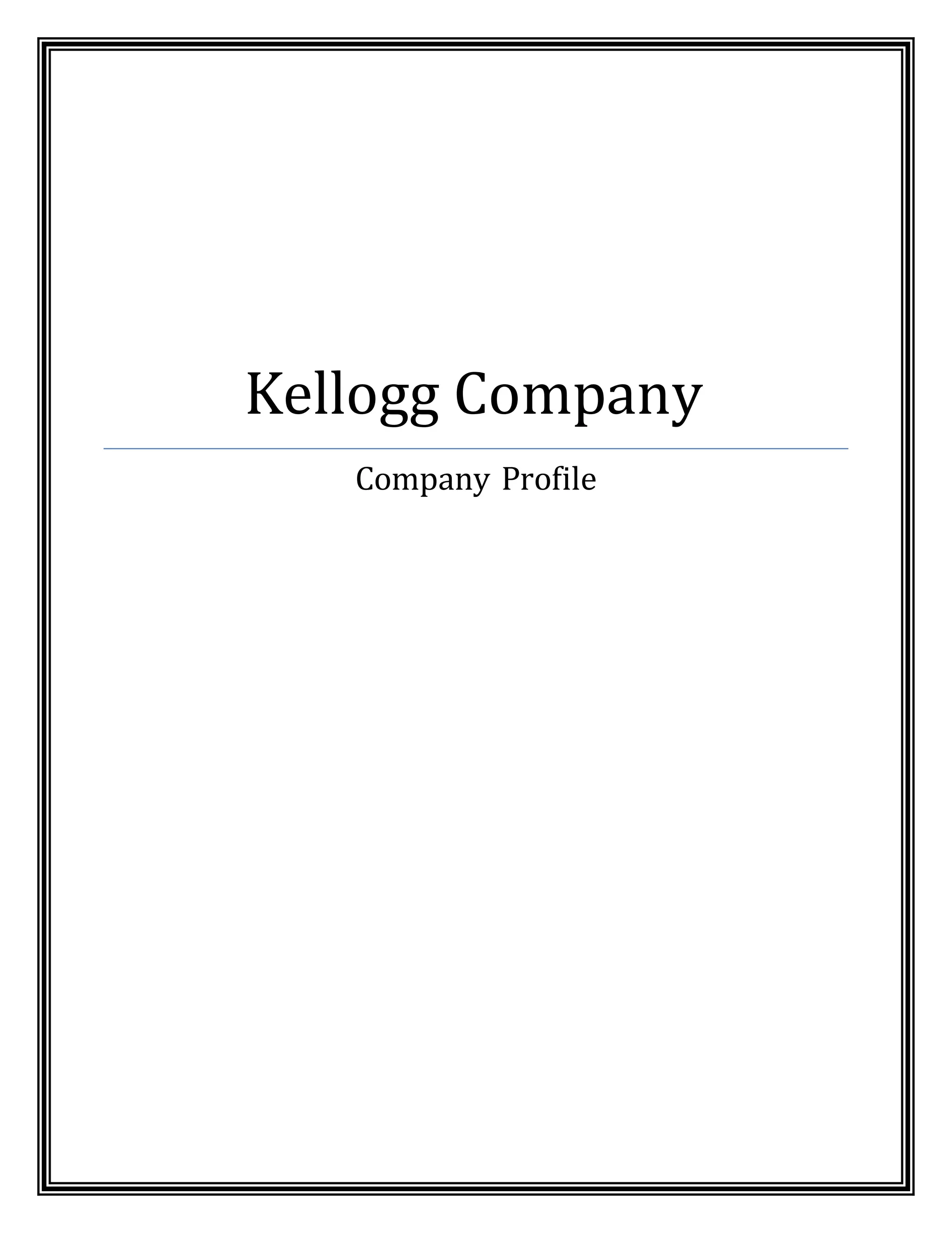 Kellogg Company (1) | PDF
