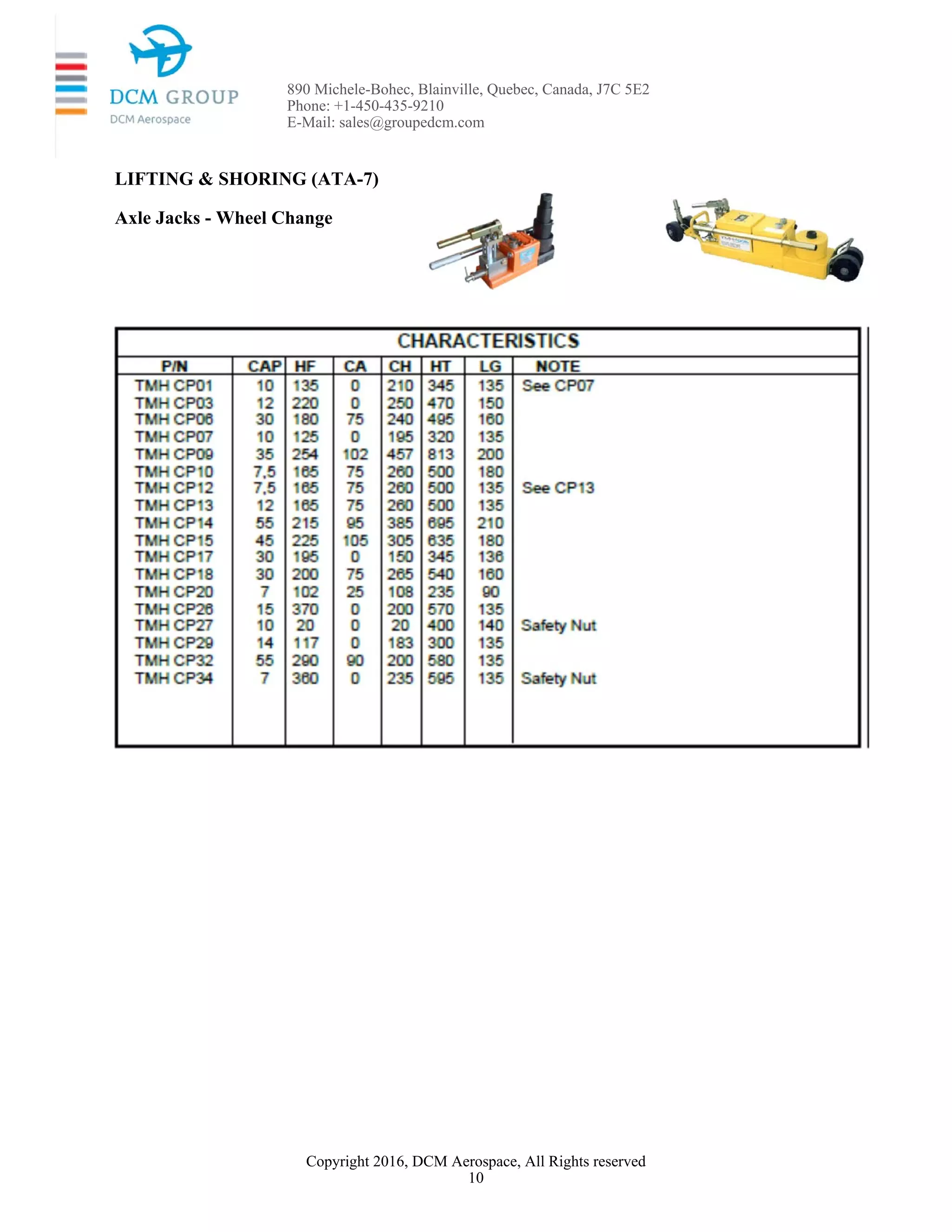 DCM Aerospace - Tooling & GSE Catalogue 2016 | PDF