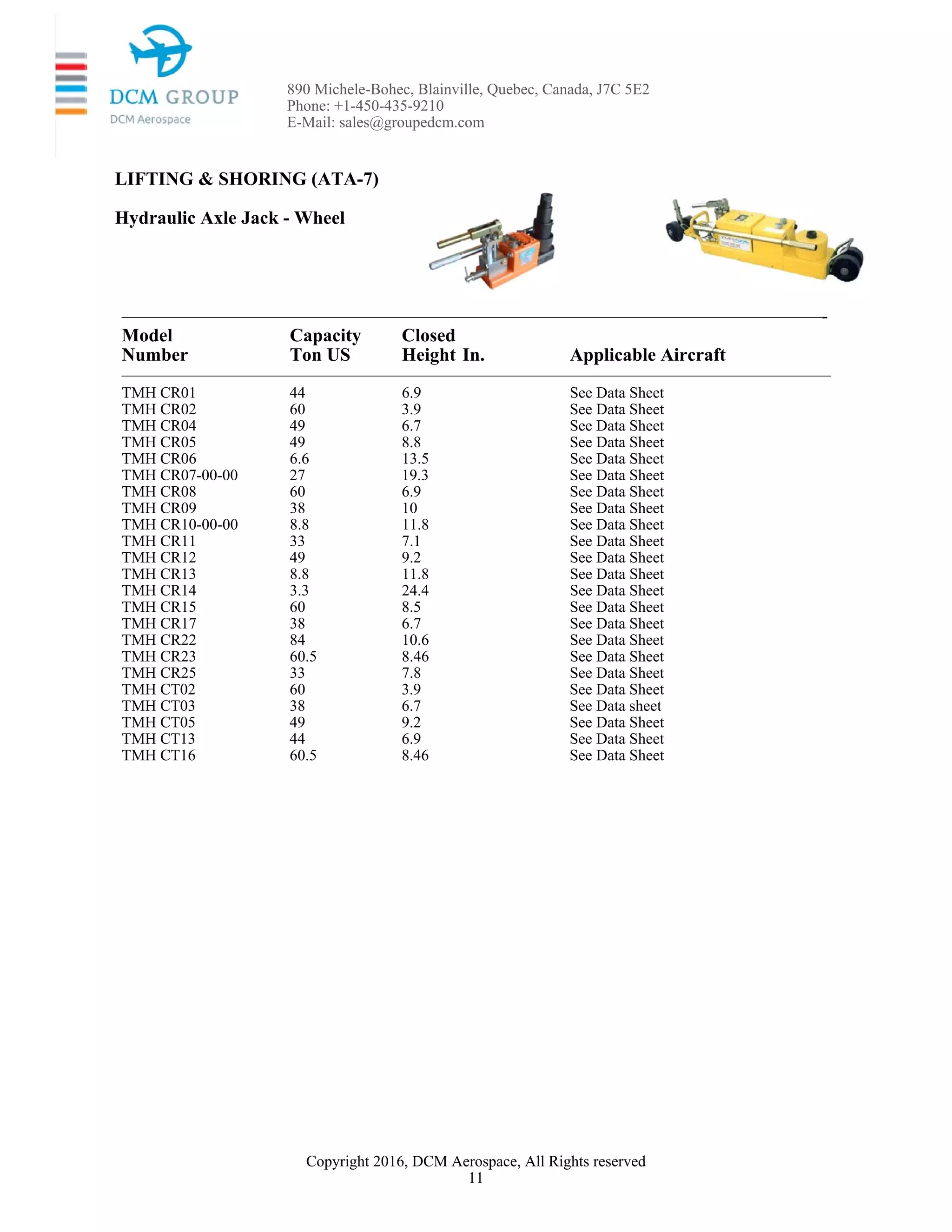 DCM Aerospace - Tooling & GSE Catalogue 2016 | PDF