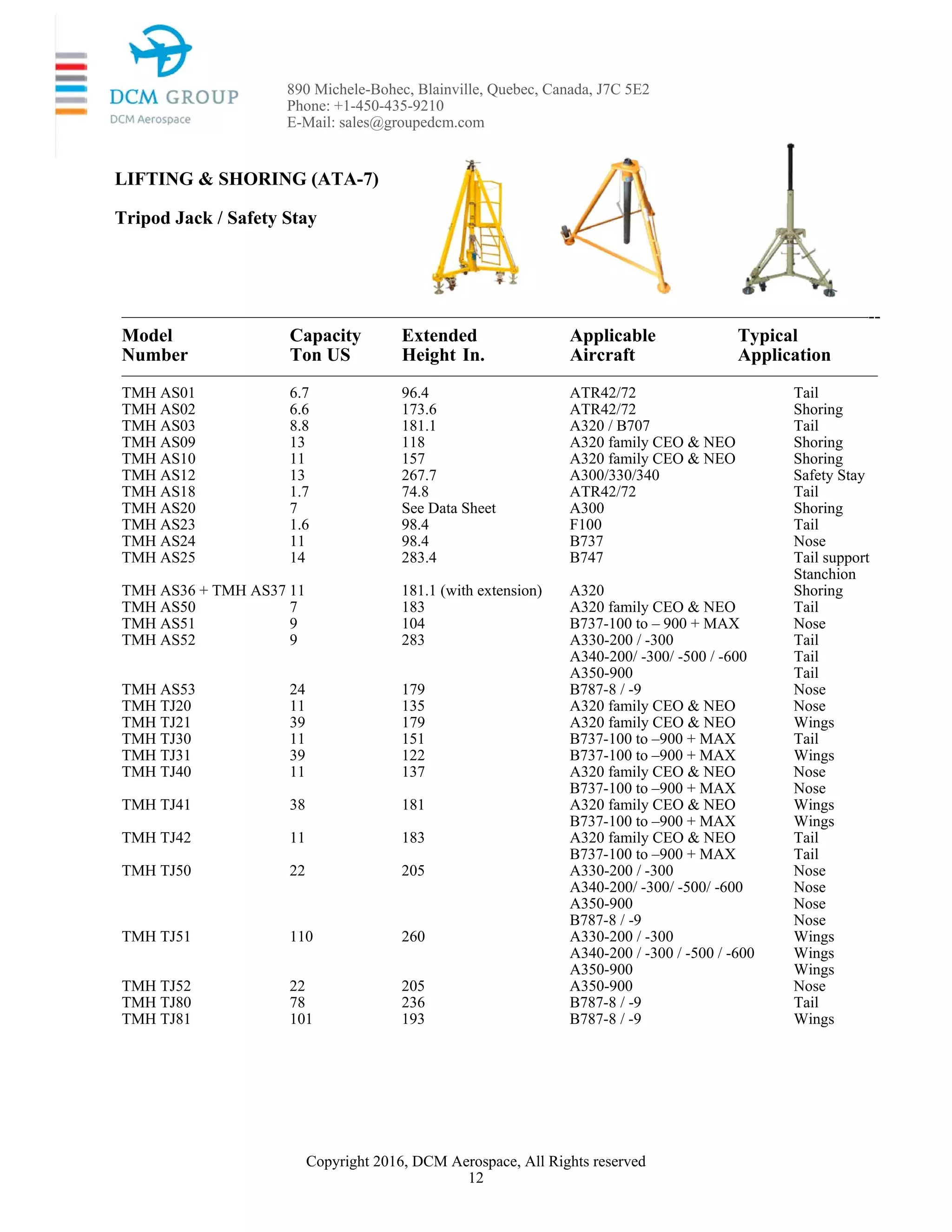 DCM Aerospace - Tooling & GSE Catalogue 2016 | PDF