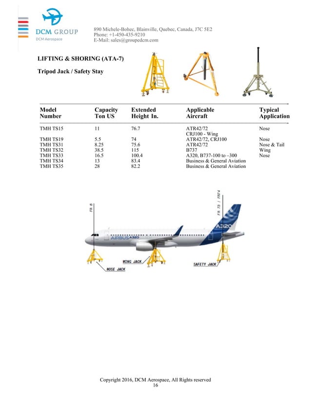 DCM Aerospace - Tooling & GSE Catalogue 2016 | PDF | Aviation Industry ...