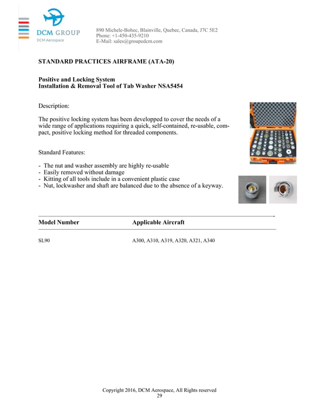 DCM Aerospace - Tooling & GSE Catalogue 2016 | PDF | Aviation Industry ...