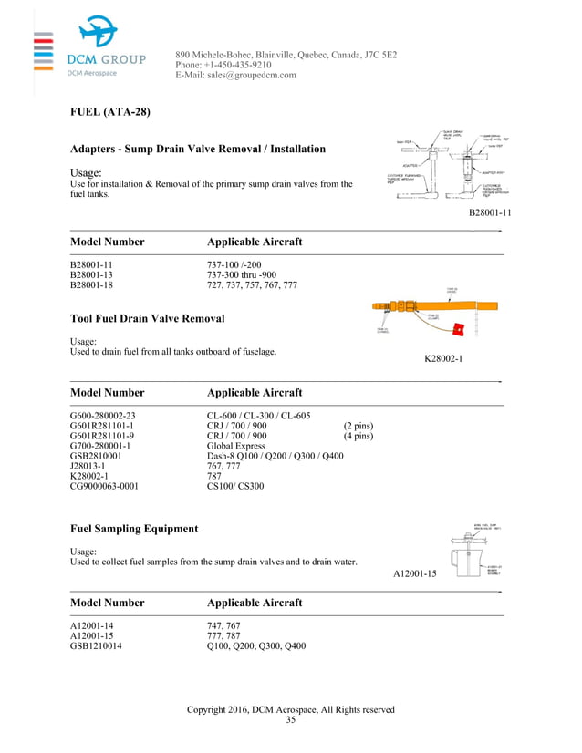 DCM Aerospace - Tooling & GSE Catalogue 2016 | PDF | Aviation Industry ...