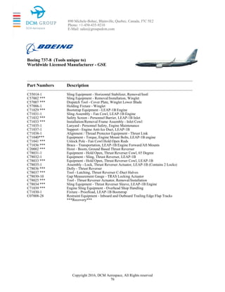 DCM Aerospace - Tooling & GSE Catalogue 2016 | PDF