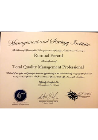 Management Strategy Institute_2_Total Quality Management Professional | PDF