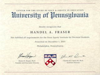 University of Pennsylvania Certificate | PPT