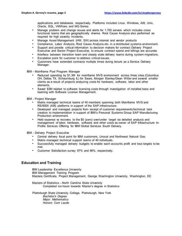 Resume for Stephen Gerney | PDF