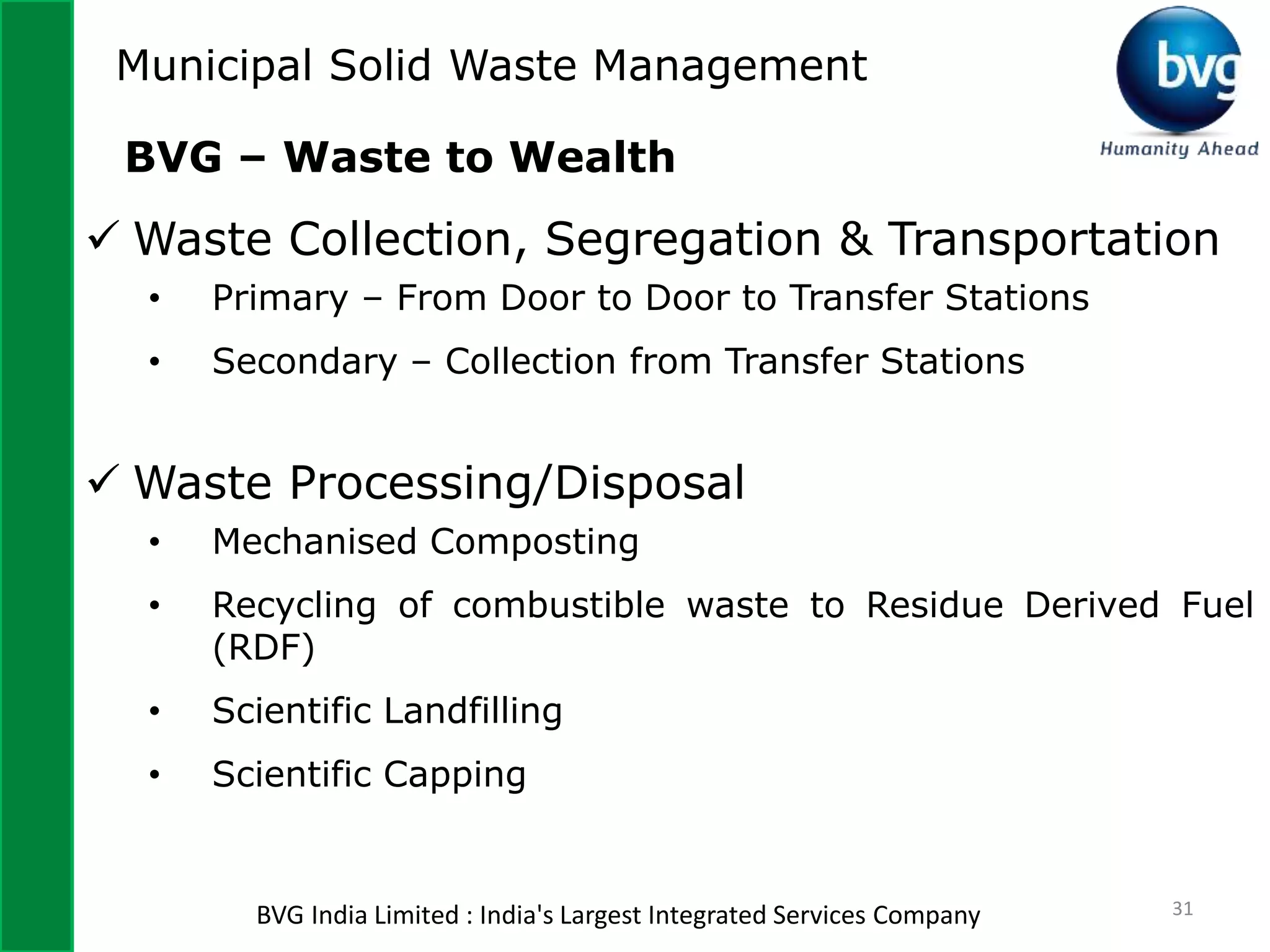 BVG-GROUP-PRESENTATION-31-Jan-2016 | PPTX | Environmental Services ...
