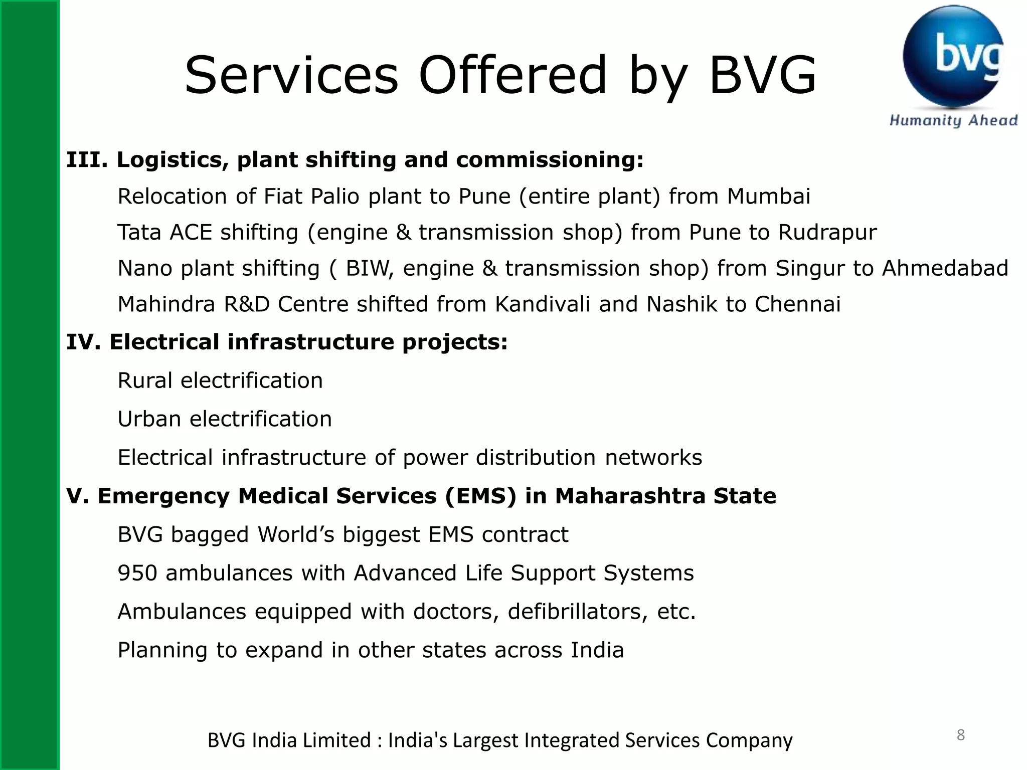 BVG-GROUP-PRESENTATION-31-Jan-2016 | PPTX | Environmental Services ...