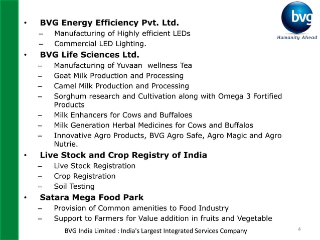 BVG-GROUP-PRESENTATION-31-Jan-2016 | PPTX | Environmental Services ...