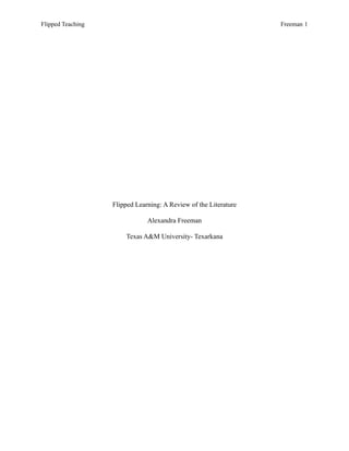 Flipped Learning Literature Review | PDF
