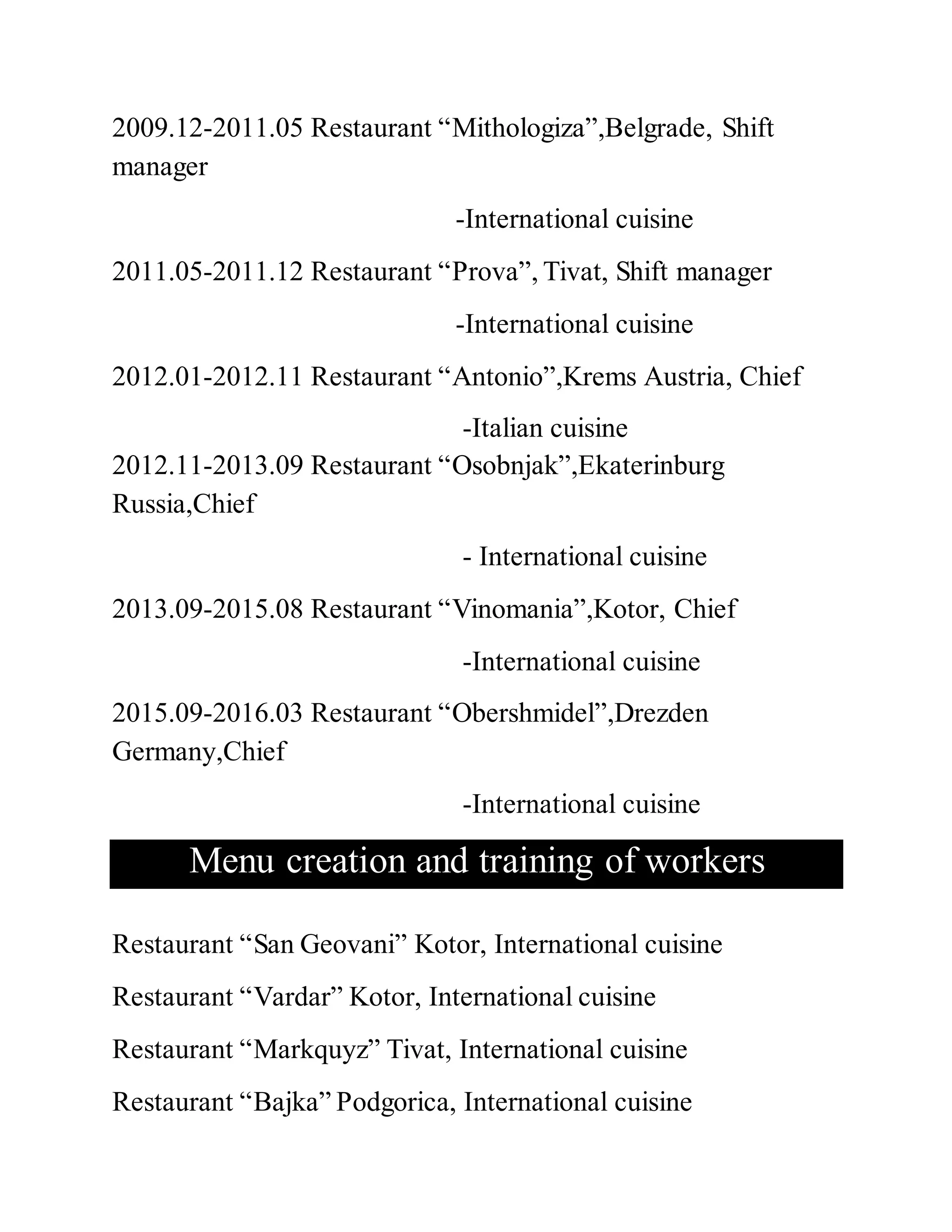Dalibor Ratkov Cv (en) | DOCX