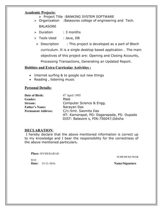 SURESH CV - Copy | DOC | Programming Languages | Computing