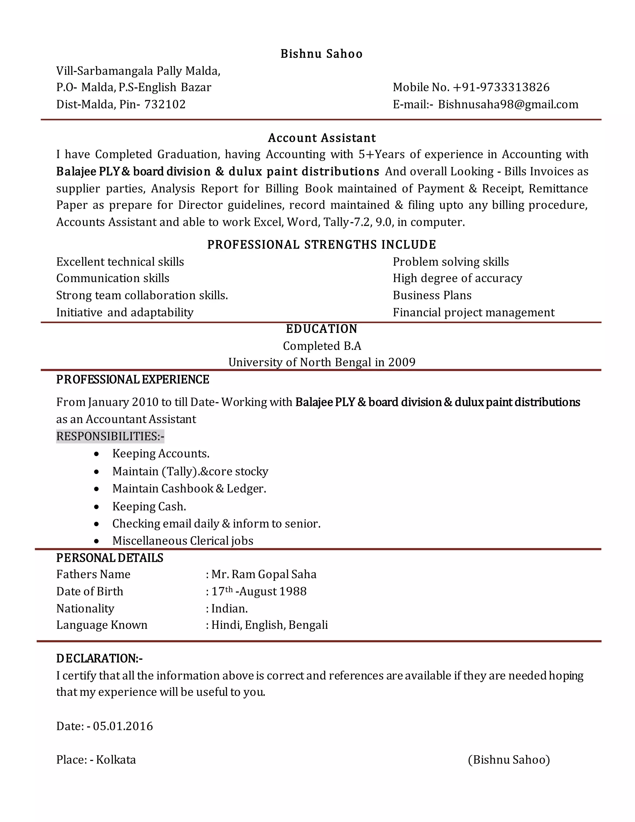 Bishnu Sahoo presentation | DOCX | Business | Business and Finance