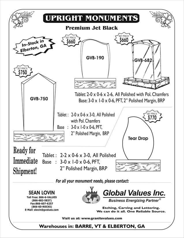 Upright Monuments Flyer - Sean | PDF