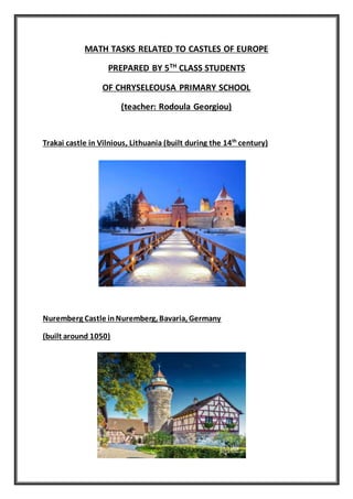 A23 math tasks about famous buildings | DOCX