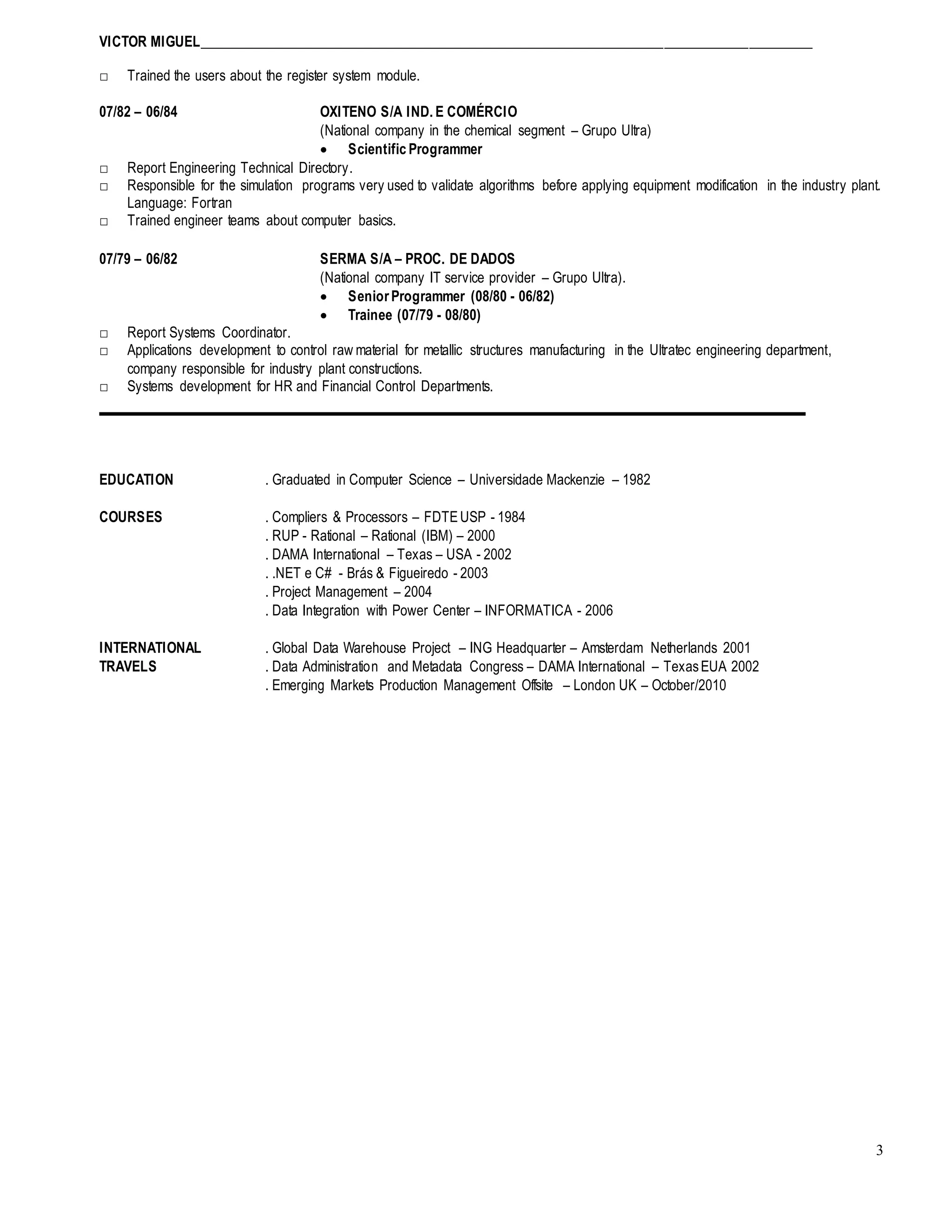 CV-Victor Miguel-Eng | PDF