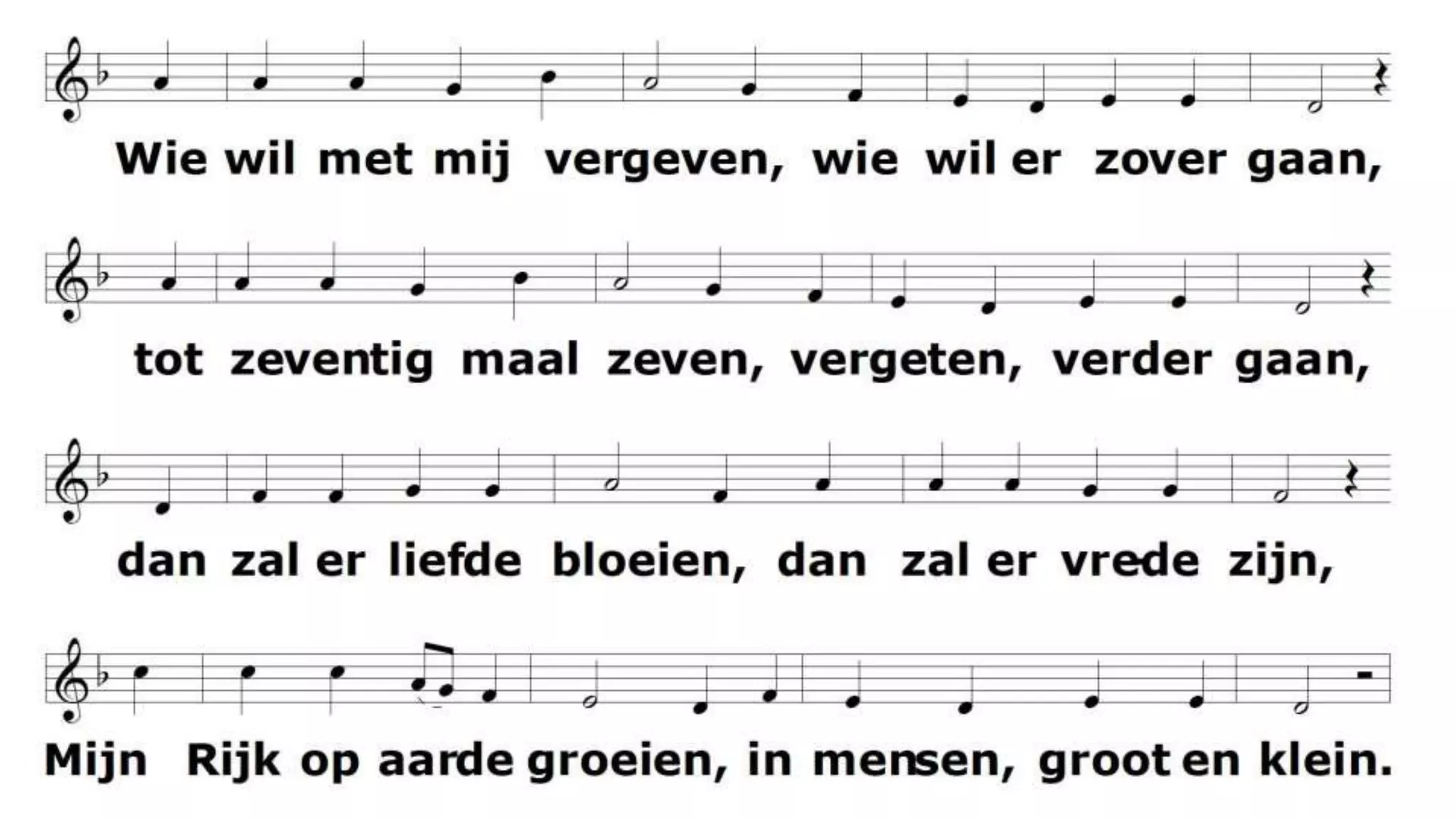 Tot 7 maal 70 maal • enkel liedjes (Ten Bos 2023 A24) | PPTX