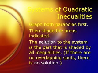 A25-7 Quadratic Inequalities | PPT