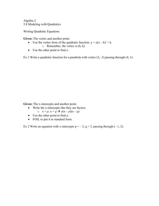 A25.8 modelingquads | PDF