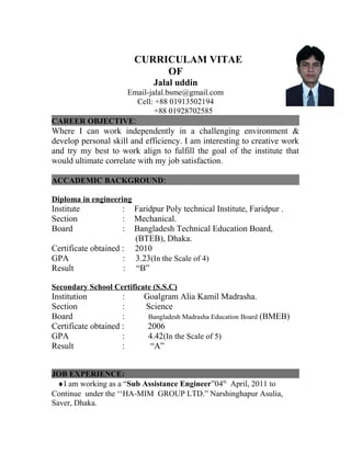 CV of Jalal Uddin-1.1.0 | DOC