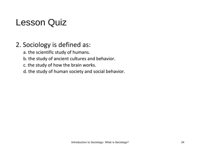 Lesson 1 - What is Sociology | PPT