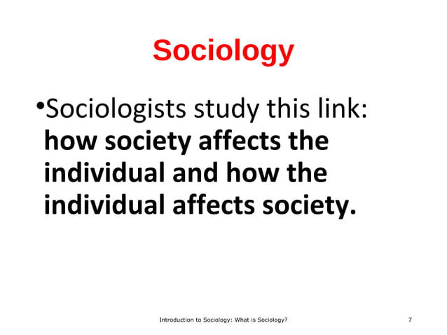 Lesson 1 - What is Sociology | PPT