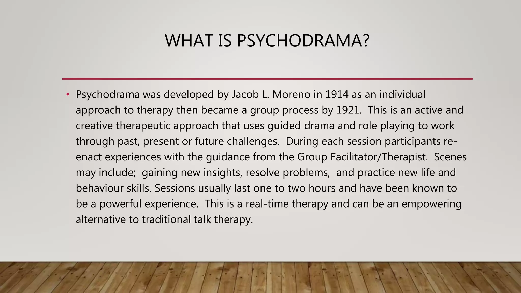 Psychodrama | PPTX