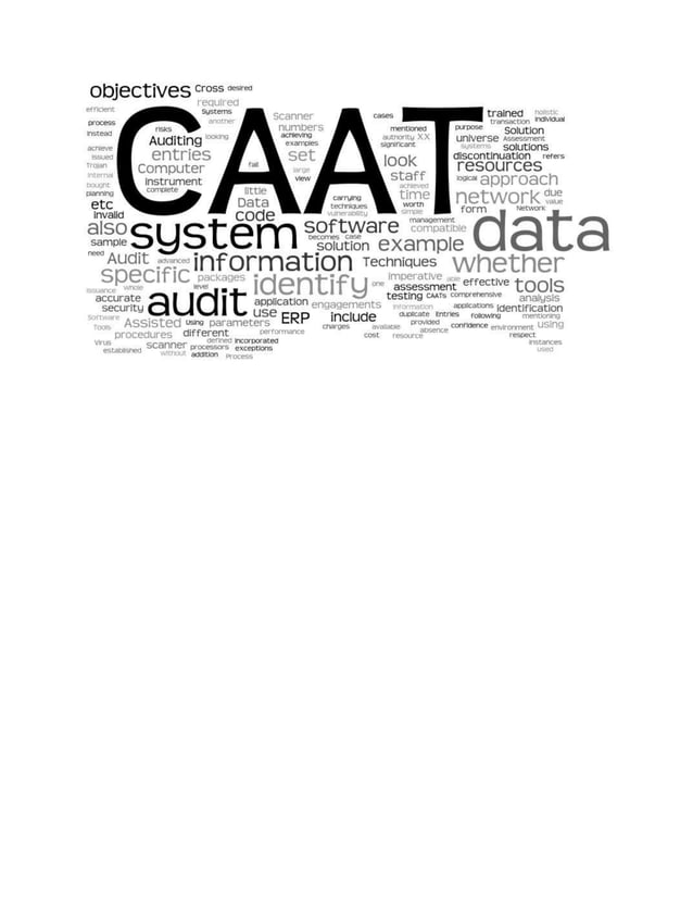 Computer Assisted Audit Techniques (CAATS) - IS AUDIT | DOCX