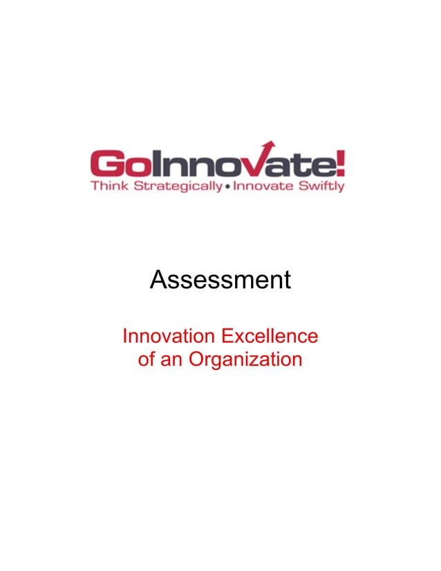GoInnovate! Assessment of Innovative Excellence Report | PDF