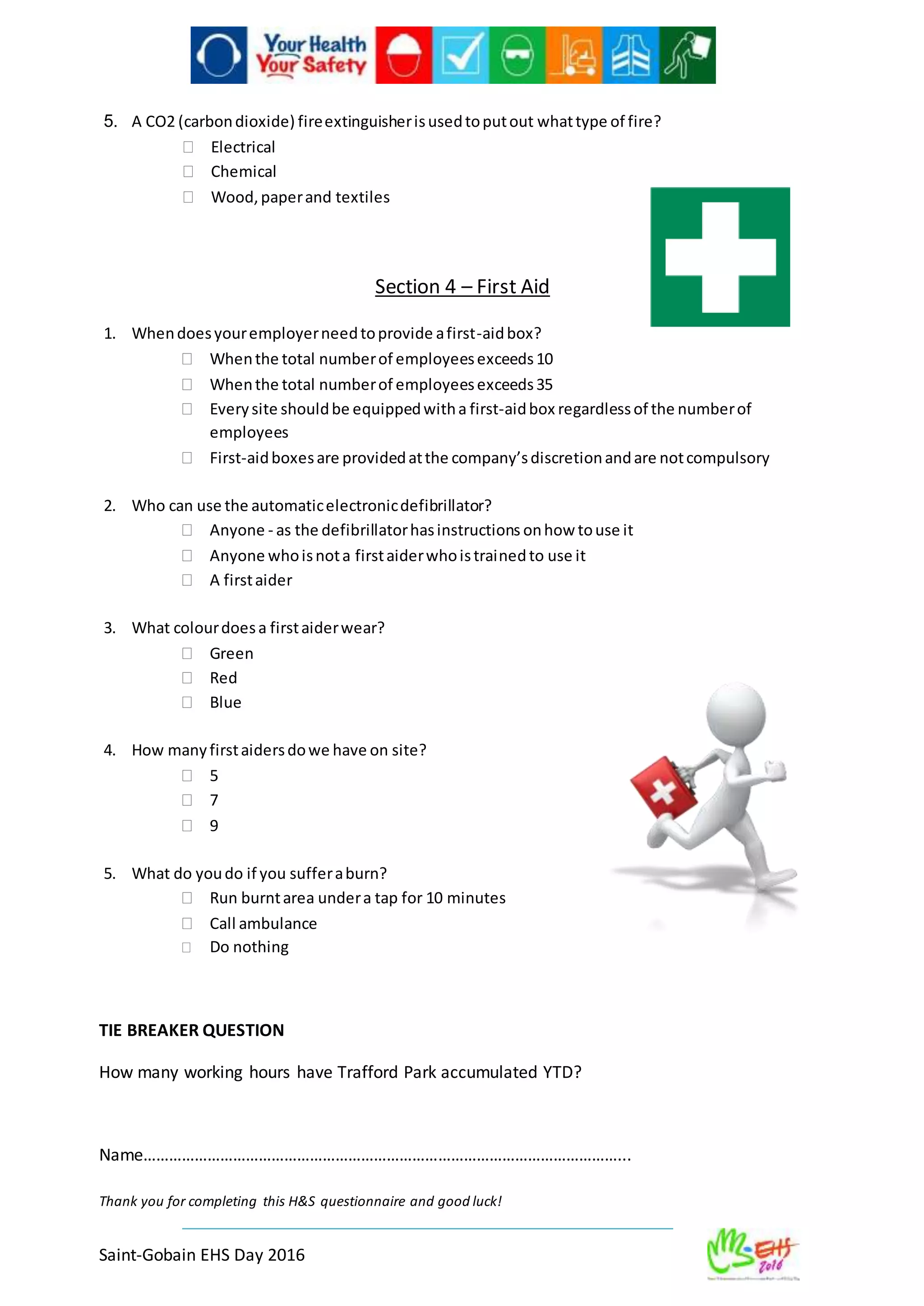 EHS QUIZ | DOCX