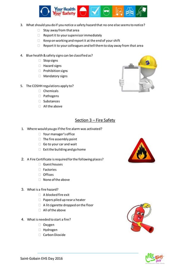 EHS QUIZ | PDF