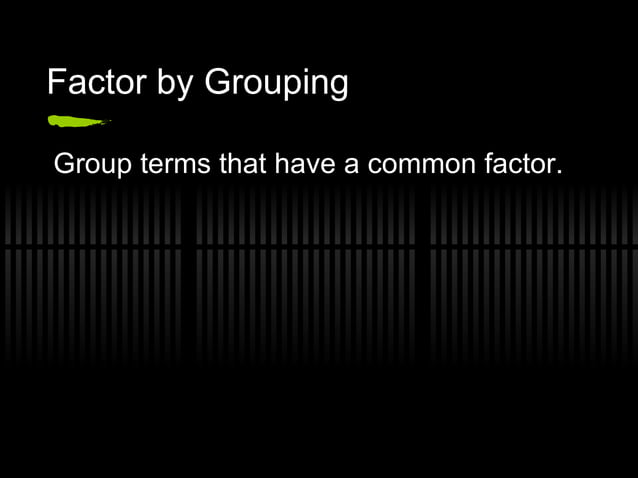 A2 6-4 Factoring Polynomials | PPT