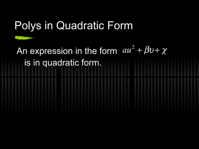 A2 6-4 Factoring Polynomials | PPT